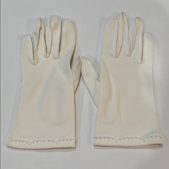 Accessories | Formal White Gloves Fancy Scalloped Beading Wrist | Poshmark